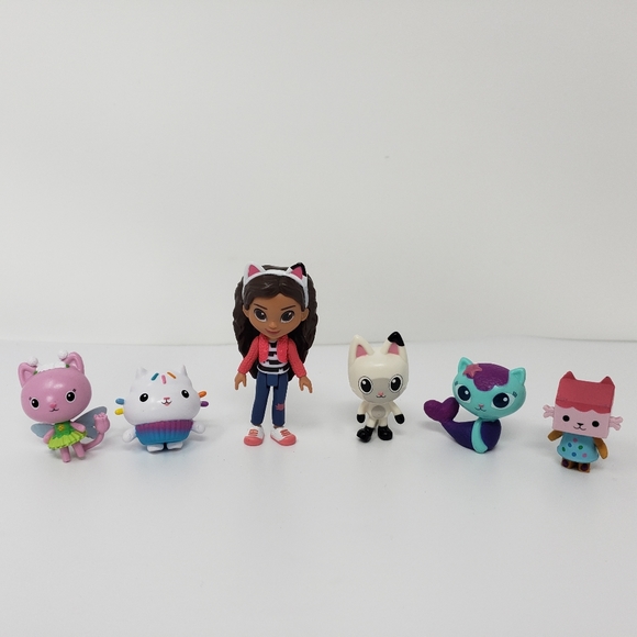 Toys | Gabbys Dollhouse Doll Set Mermaid Fairy Cats Pandy Paw Lot Of 7 ...